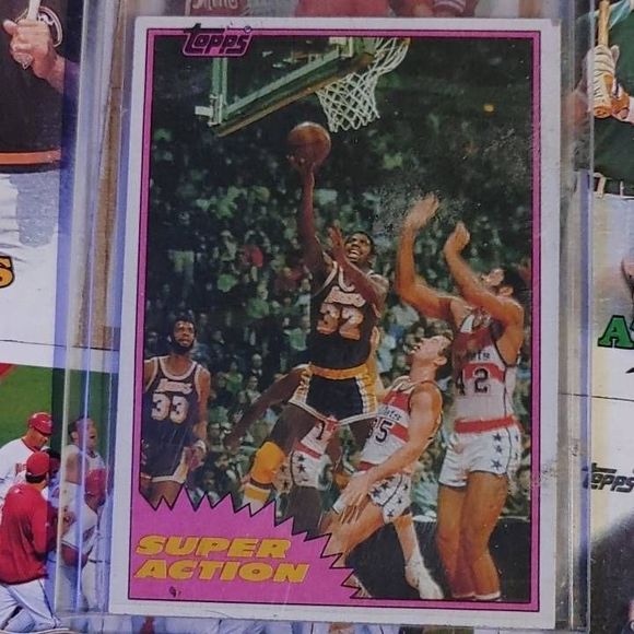 NBA properties | Toys | Michael Jordan And Magic Johnson Card Lot ...